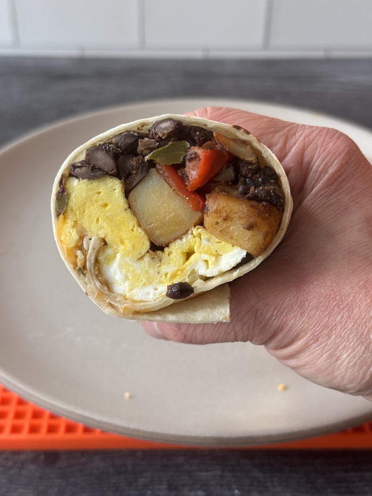 Quick and Easy Breakfast Burrito with Trader Joe's Spicy Spuds ...